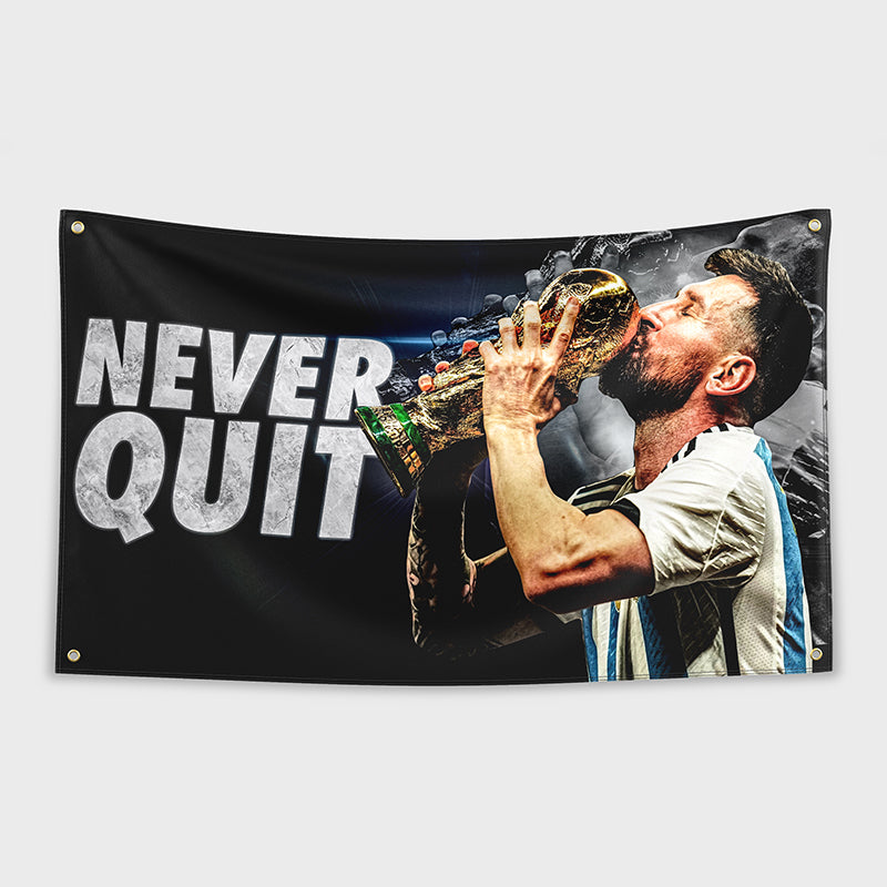 Hype Flags - Never Quit Messi Flag | World Cup Tapestry – HypeFlags