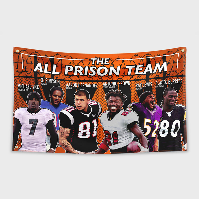 Hype Flags - All Prison Team Flag | Michael Vick Tapestry – HypeFlags
