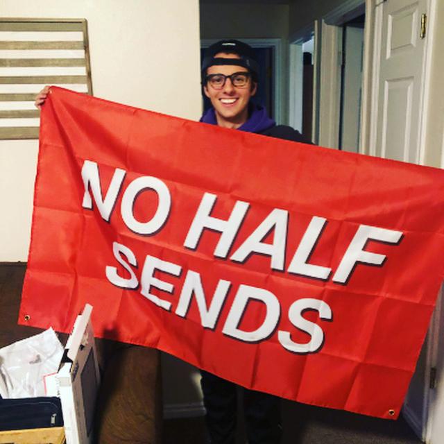 Hype Flags - No Half Sends | Full Send Flag for Dorm Room – HypeFlags